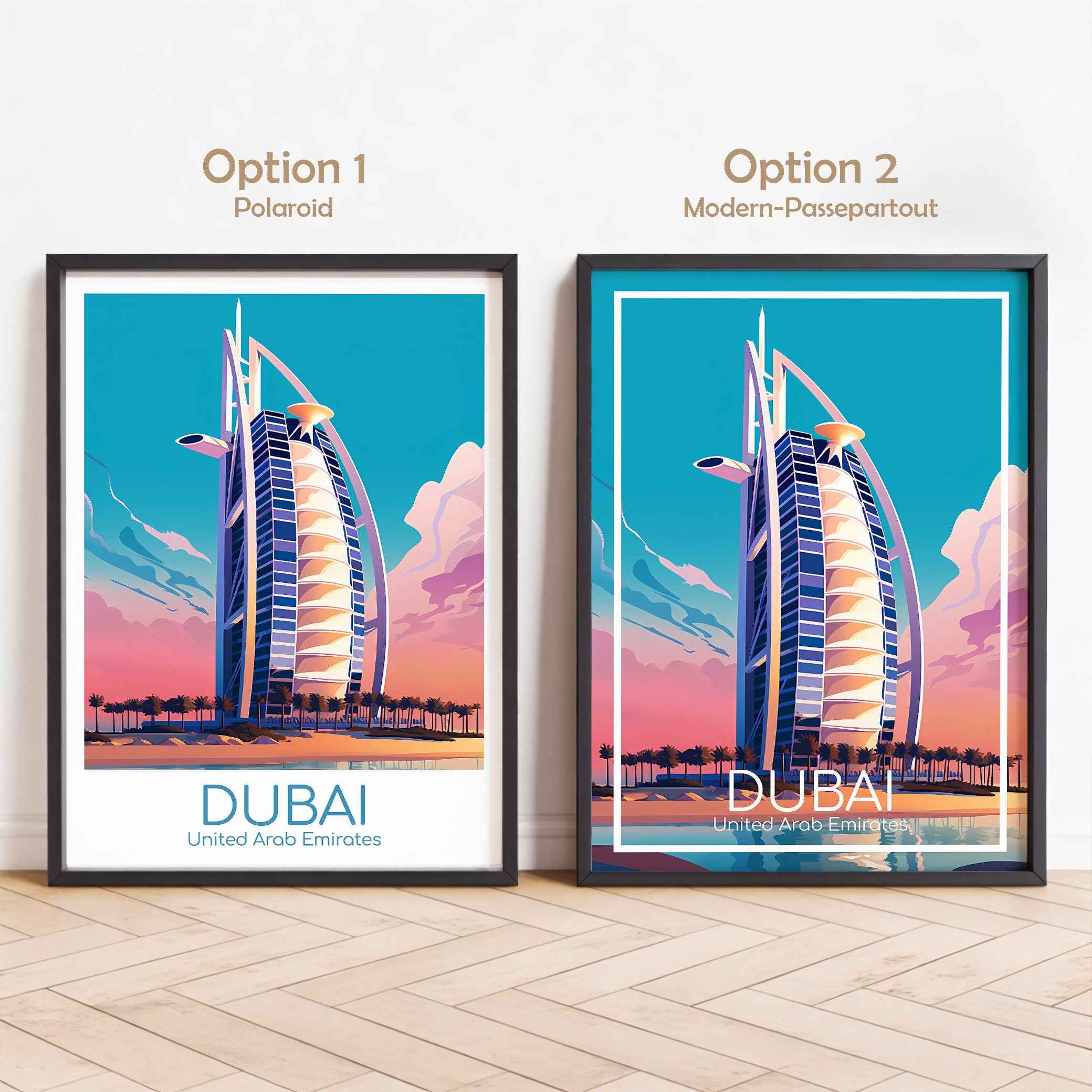 Dubai Travel Poster Dubai Poster Wall Art UAE Vintage Poster Travel ...