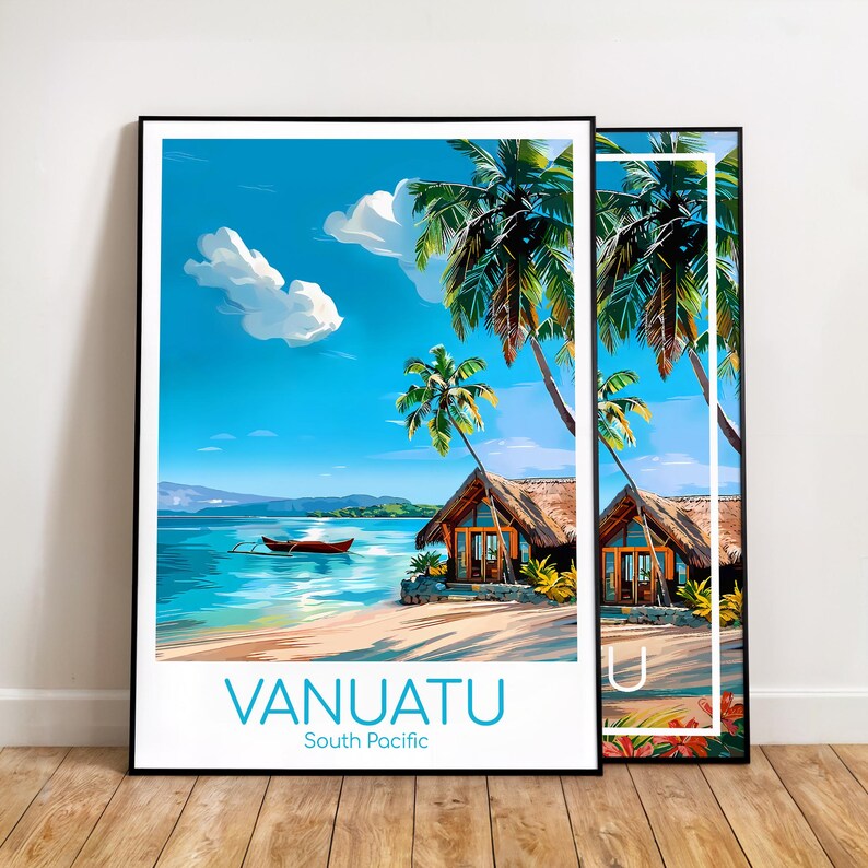 Vanuatu Travel Poster Vanuatu Poster Wall Art South Pacific Vintage ...