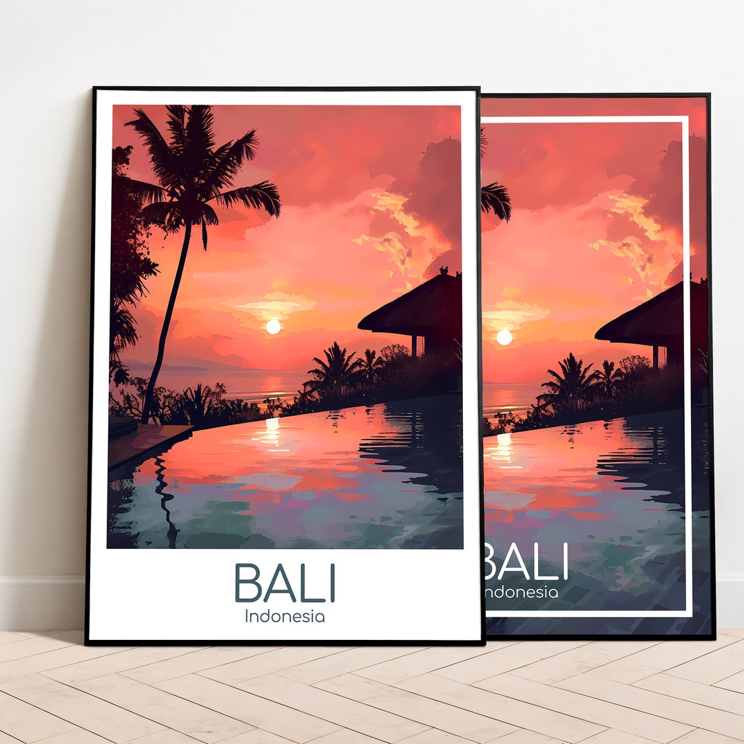 Bali Reiseposter Bali Print Wall Art Indonesien Vintage Poster Travel ...