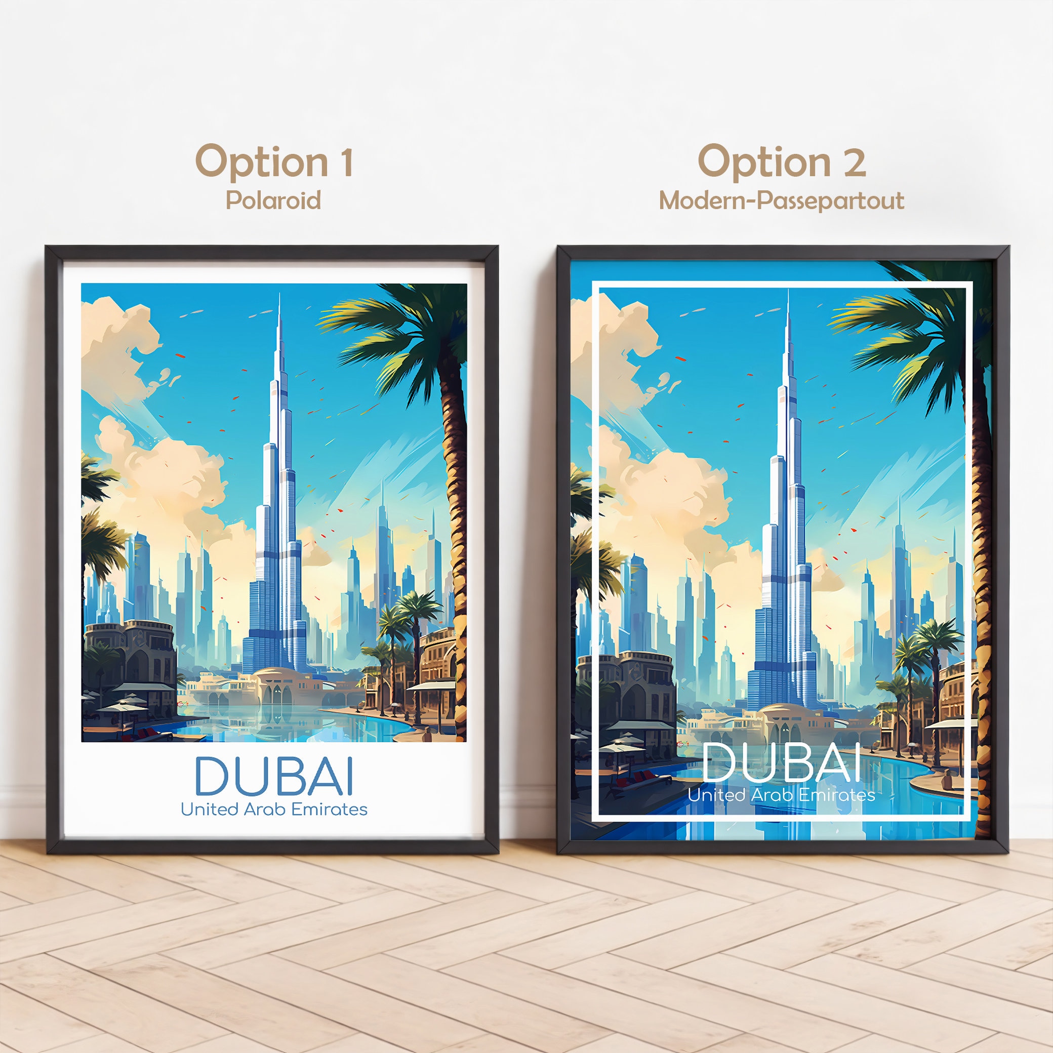 Dubai Travel Poster Dubai Poster Wall Art United Arab Emirates Vintage ...