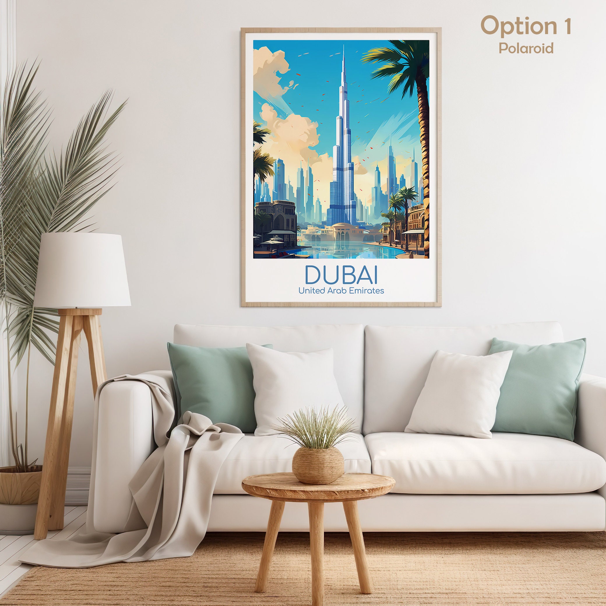 Dubai Travel Poster Dubai Poster Wall Art United Arab Emirates Vintage ...