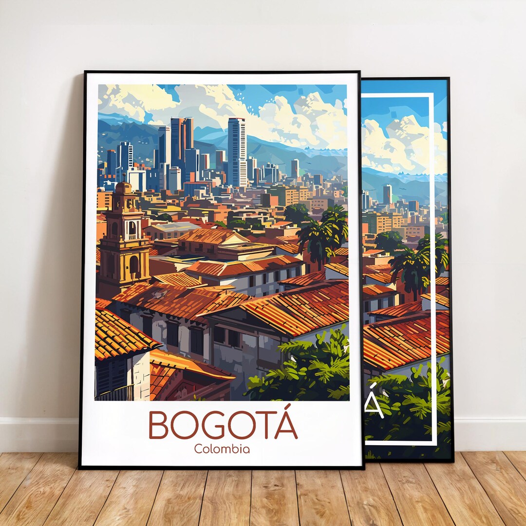 Bogota Poster Colombia Bogota Travel Poster Wall Art Vintage Poster ...