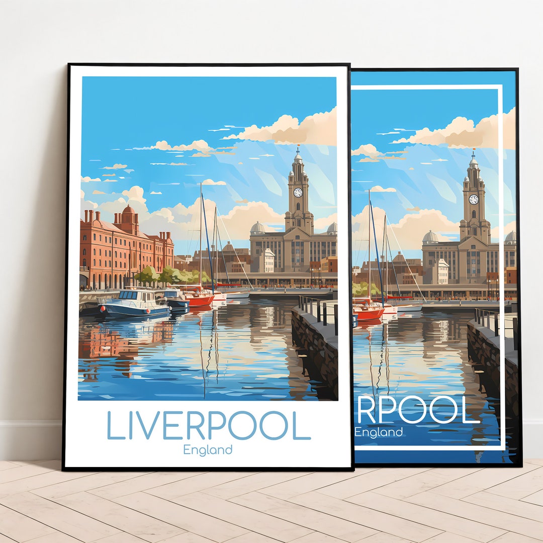 Liverpool Travel Poster Liverpool Poster Wall Art United Kingdom ...