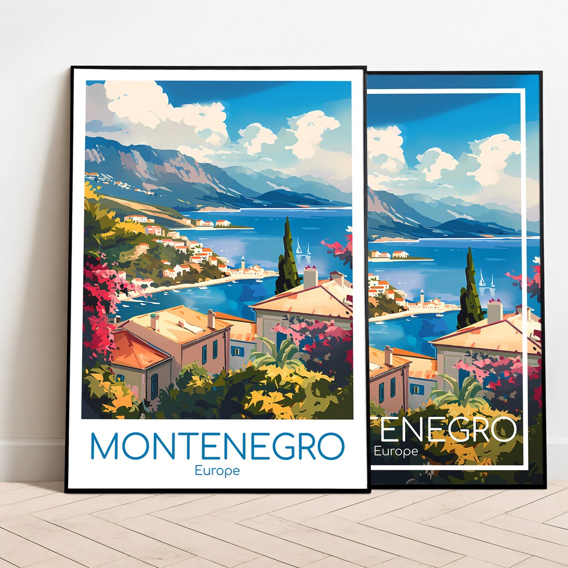 Montenegro Travel Poster Montenegro Poster Wall Art Europe Vintage ...