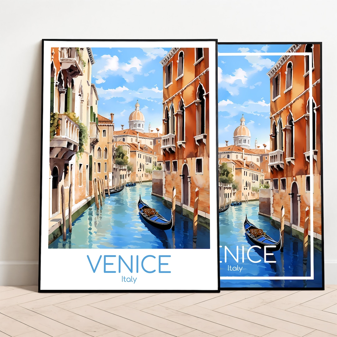 Venice Travel Poster Venice Poster Wall Art Italy Vintage Poster Venice ...