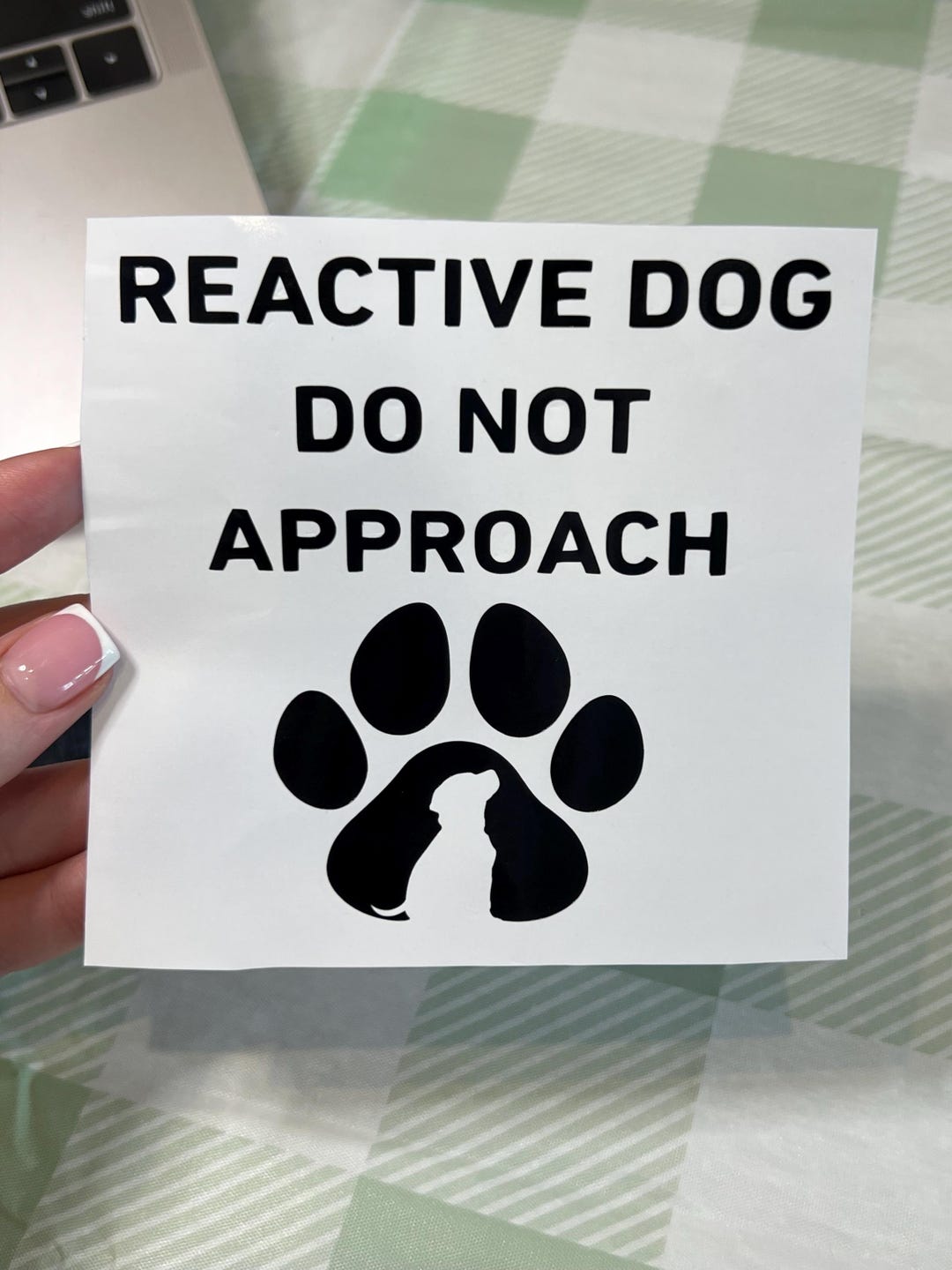 Reactive Dog Warning Sticker: Weatherproof Vinyl Car Decal - Etsy