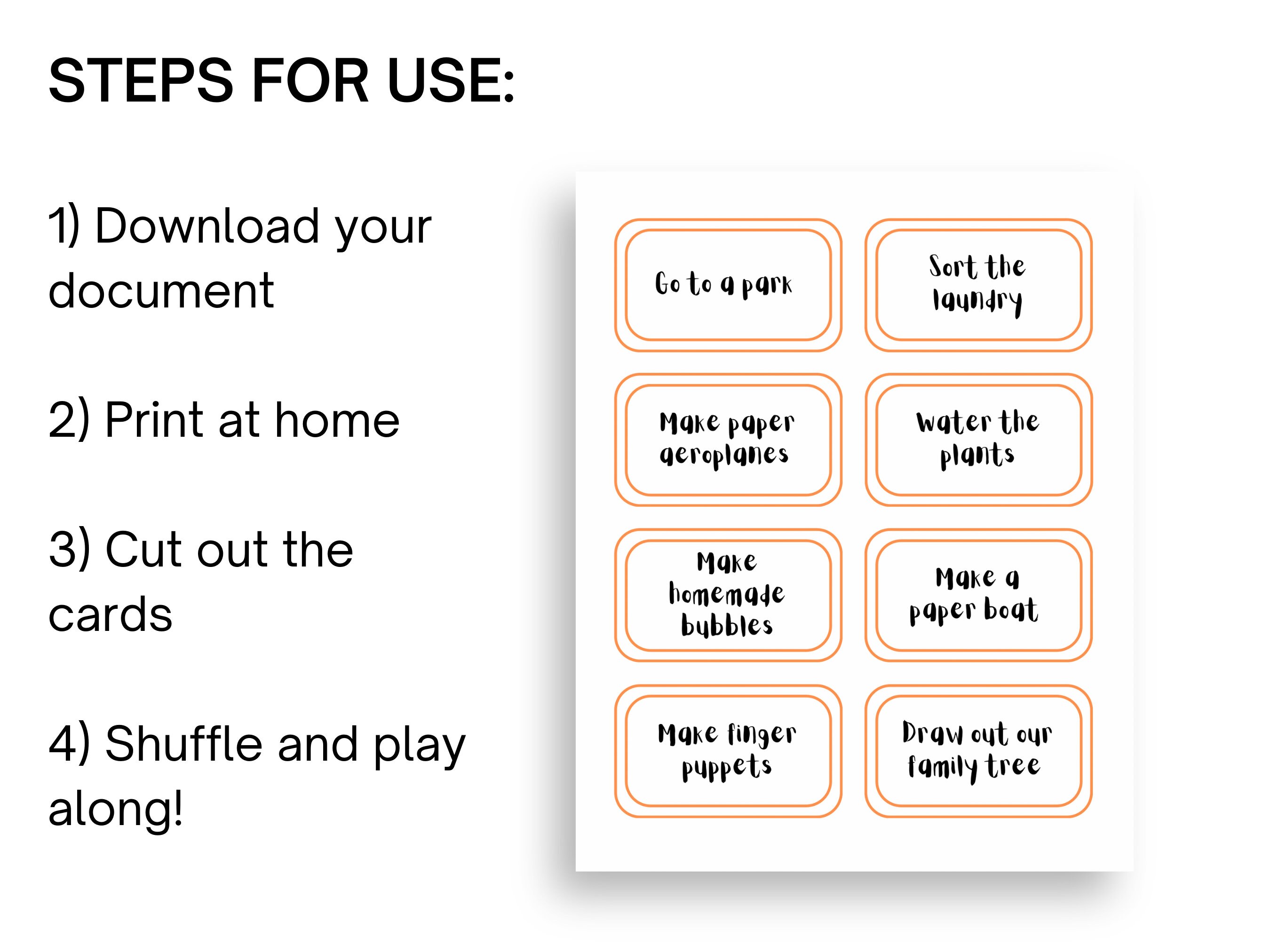 Family Activity Cards | Boredom Jar Cards | 40+8 Creative Fun to ...