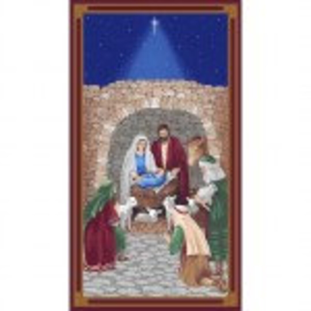 Silent Night Nativity Panel - Etsy