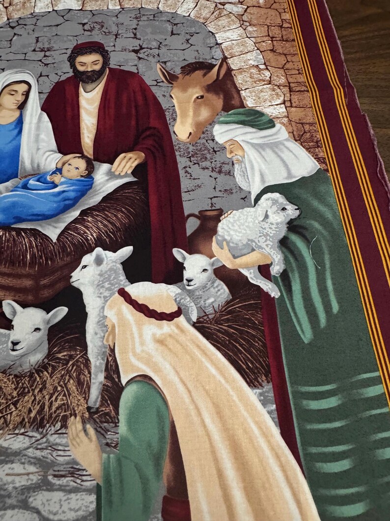 Silent Night Nativity Panel - Etsy