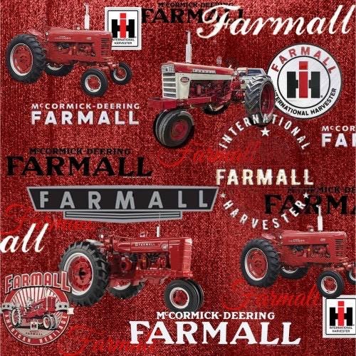 Farmall Tractor Quilting Panel: Farm Scene Cotton Fabric - Etsy