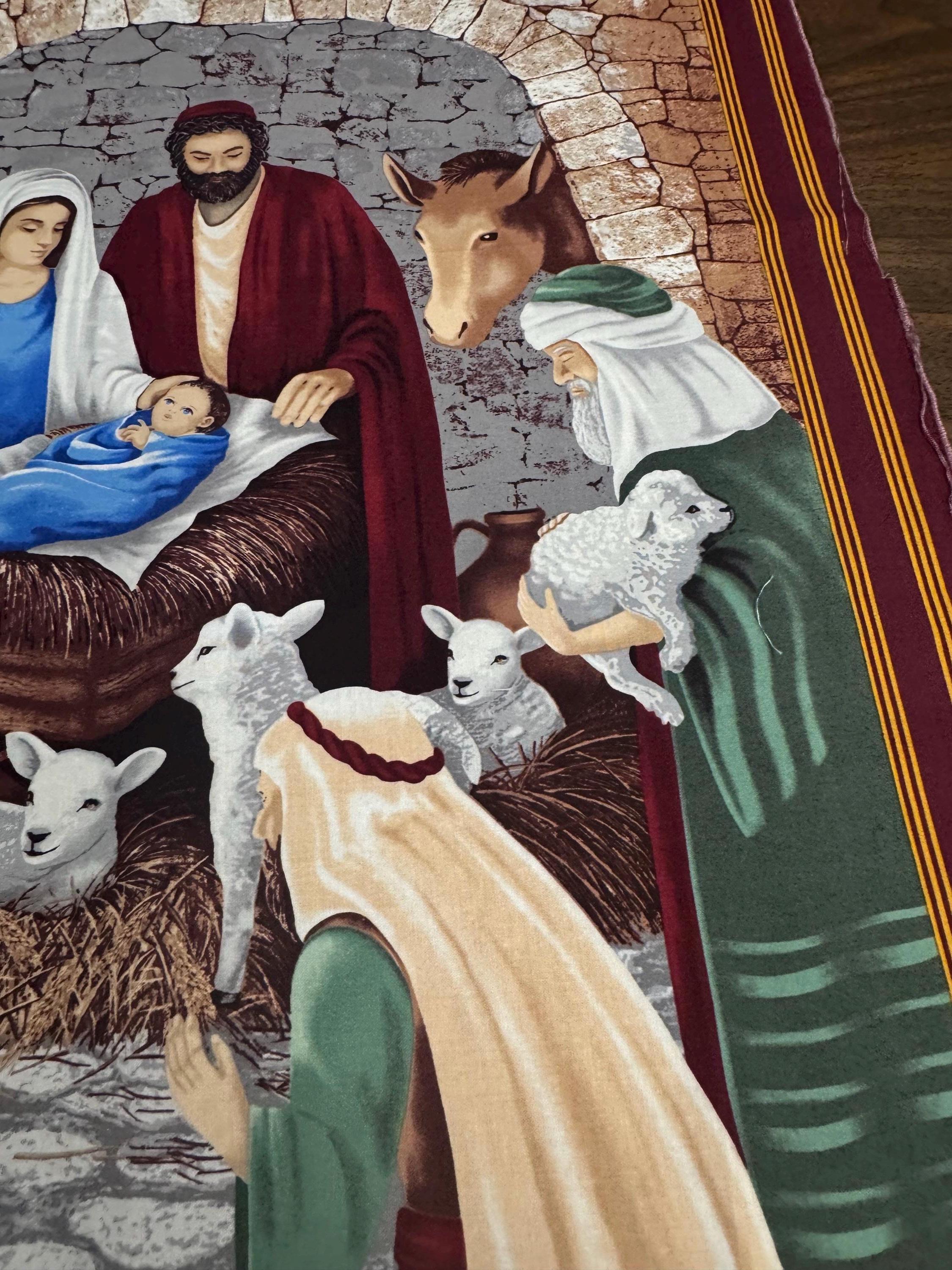 Silent Night Nativity Panel - Etsy