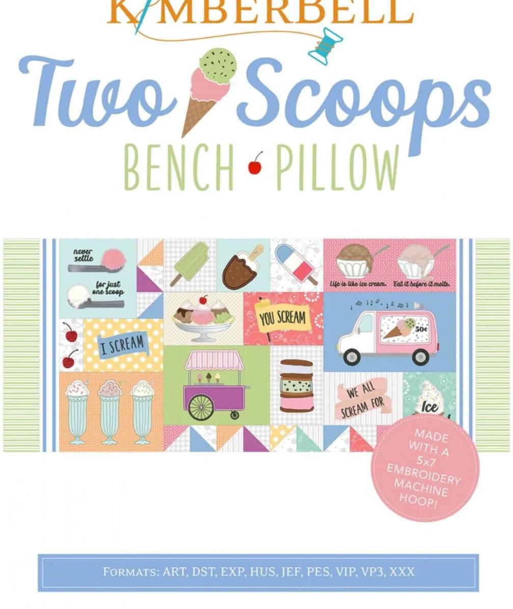 Kimberbell Two Scoops Bench Pillow Kit With Embroidery CD: Ice Cream ...