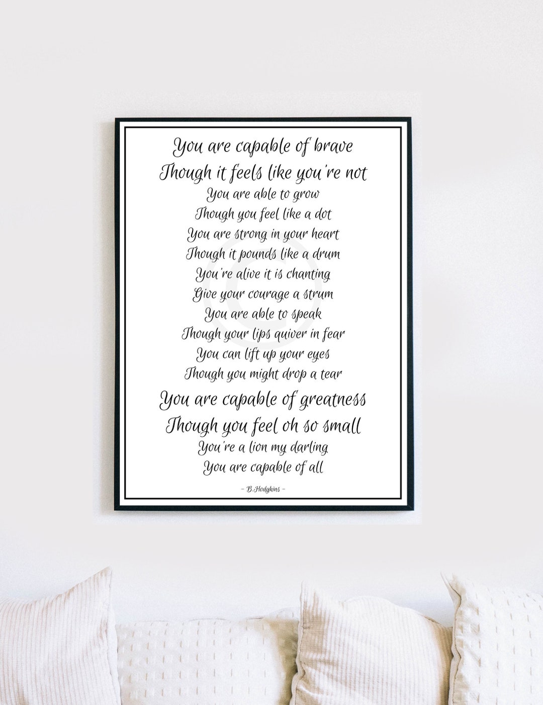 Brave Quote Poem. Original Poem Digital Print. - Etsy