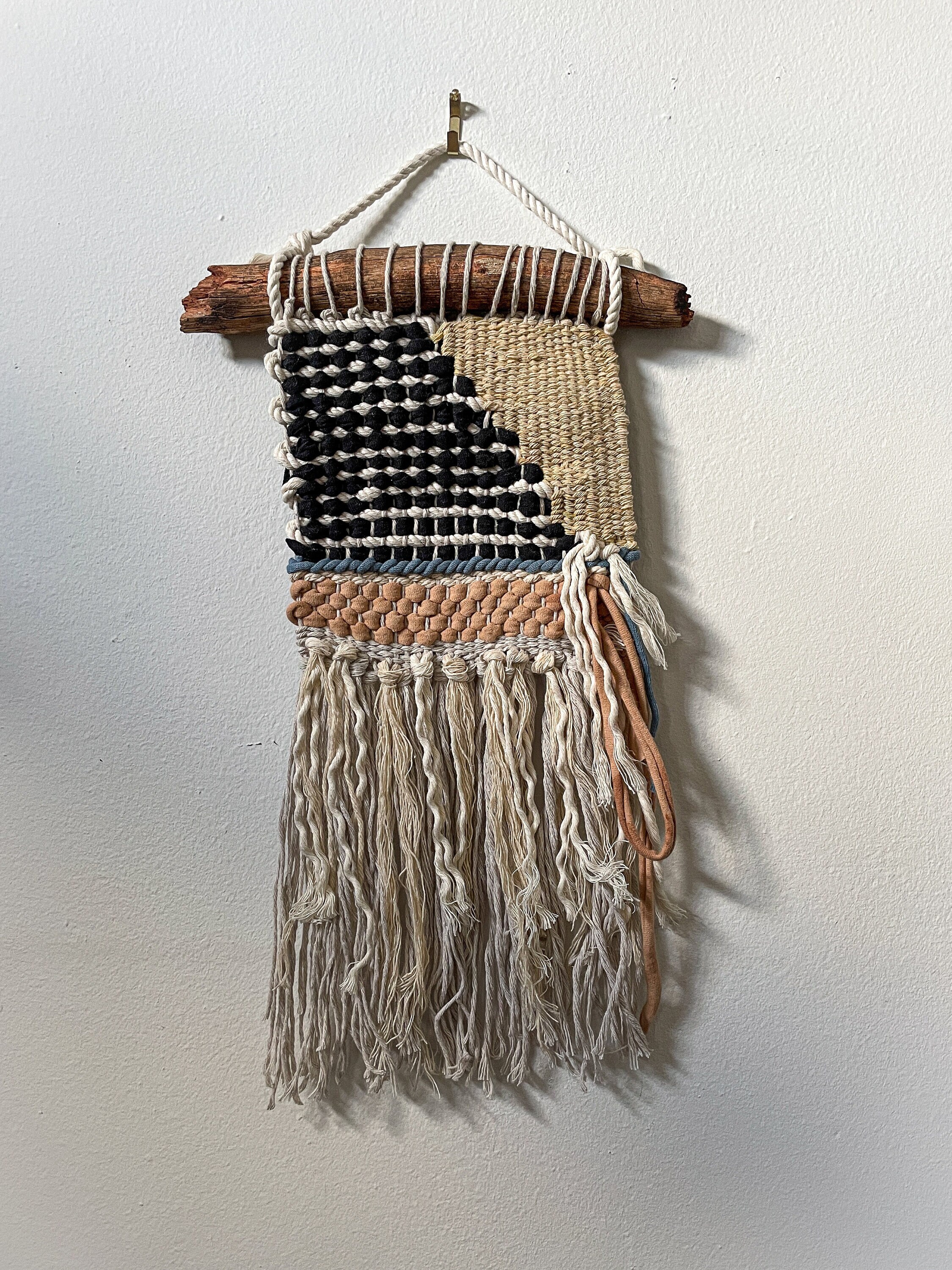 Pink and Black Stripe Weaving - Etsy