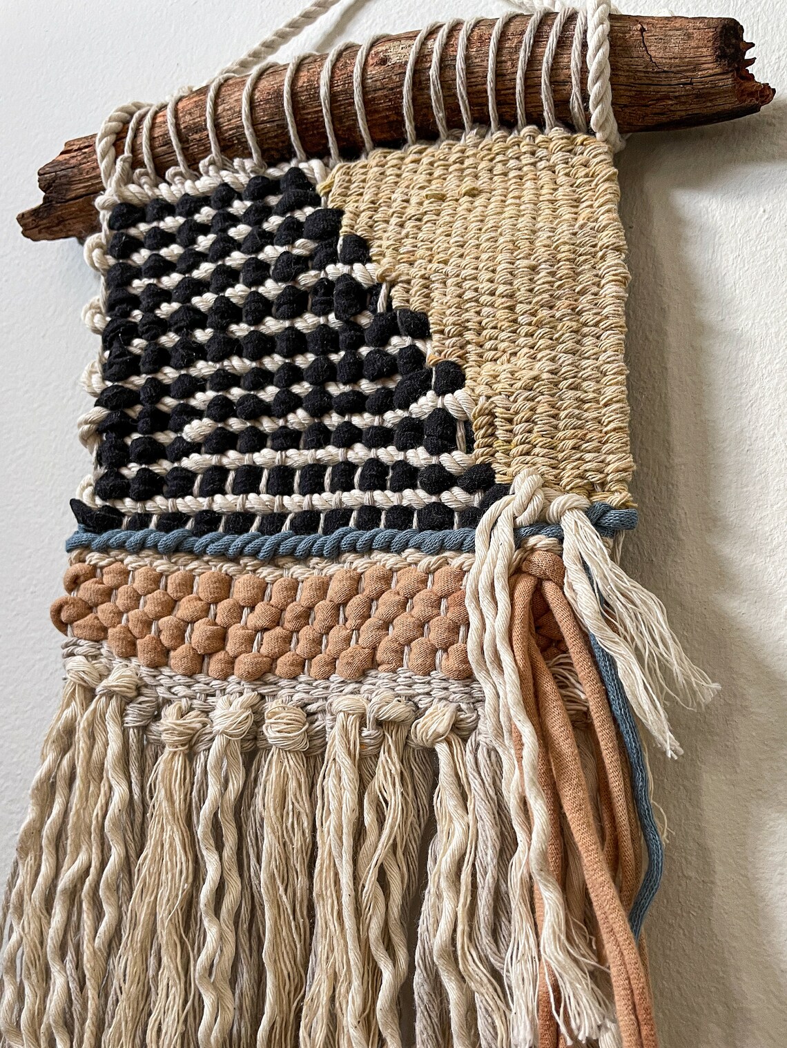 Pink and Black Stripe Weaving - Etsy