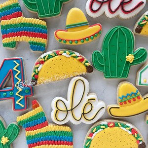 Fiesta Decorated Cookies, Fiesta Party, Taco Party, Baby Shower Cookies ...