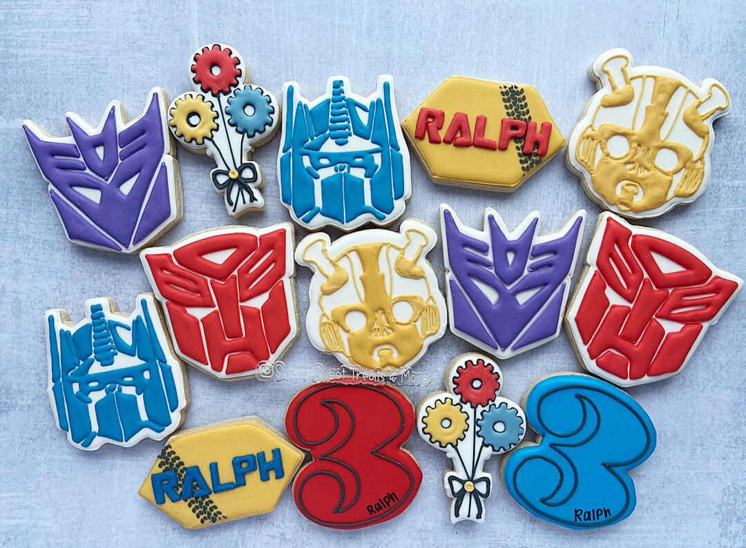Autorobot Decorated Cookies, Robots Party Favors, Car Cookies, Robot ...