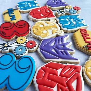 Autorobot Decorated Cookies, Robots Party Favors, Car Cookies, Robot ...