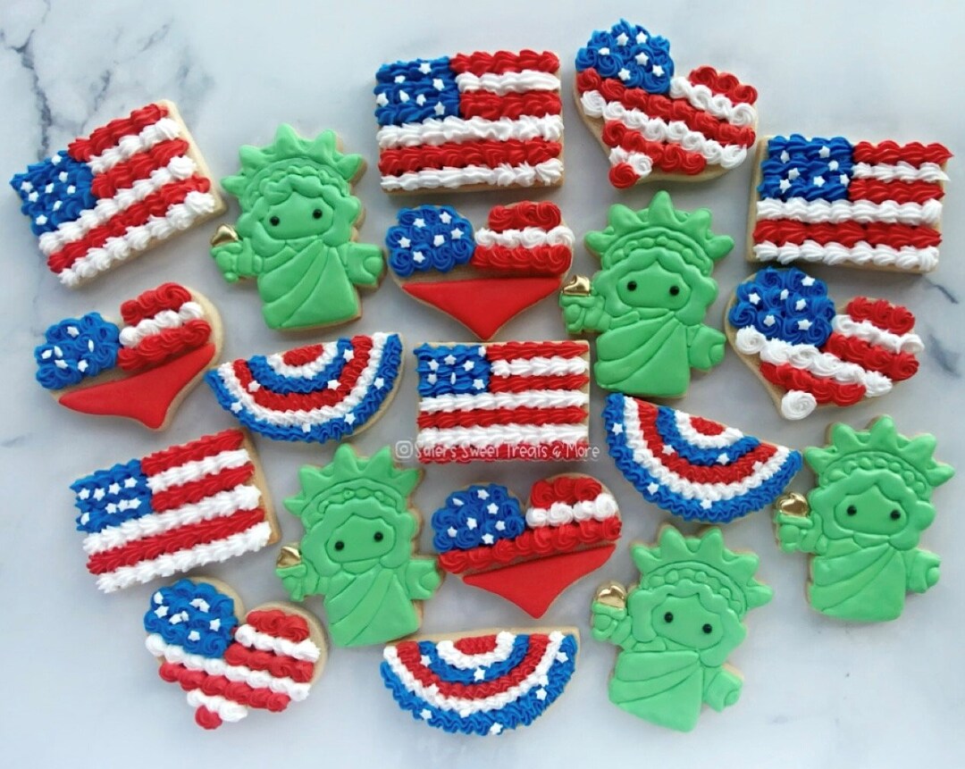 Fourth of July Cookies, Flag Cookies, Flag Day, 4th of July ...