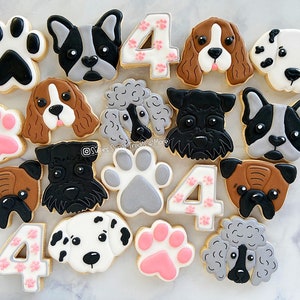 Dog Breed Decorated Cookies: Puppy Birthday Party Favors - Etsy