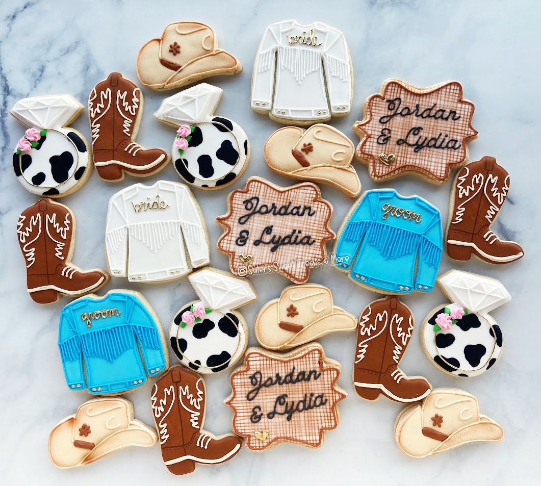 Cowboy Wedding Cookies: Western Decorated Party Favors - Etsy