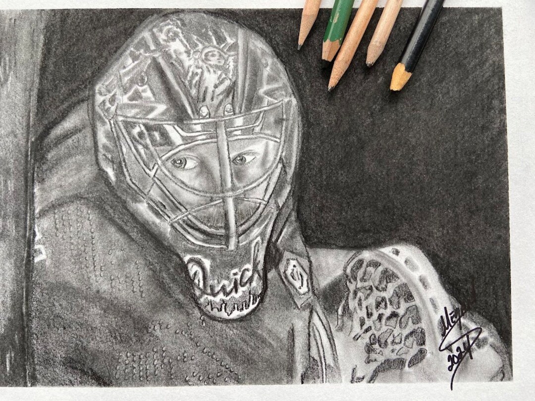 Jonathan Quick Drawing, Hockey Sketch, NHL Drawing, NHL Quick ...