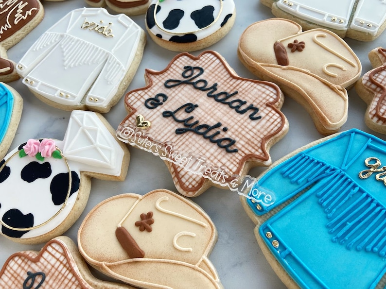 Cowboy Wedding Cookies: Western Decorated Party Favors - Etsy