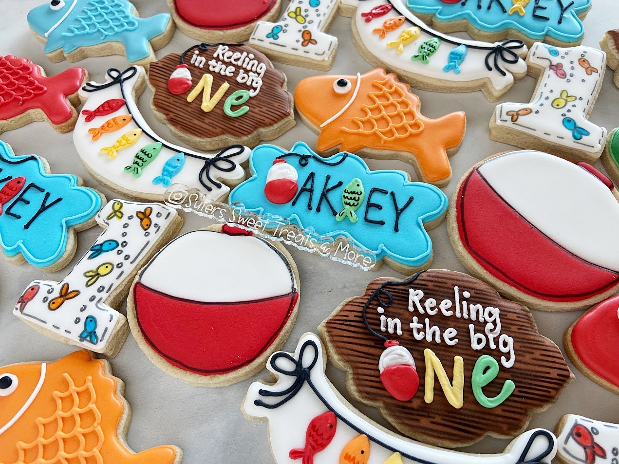 Oh-fish-ally One, Fishing Birthday Cookies, Fish Cookies, First ...