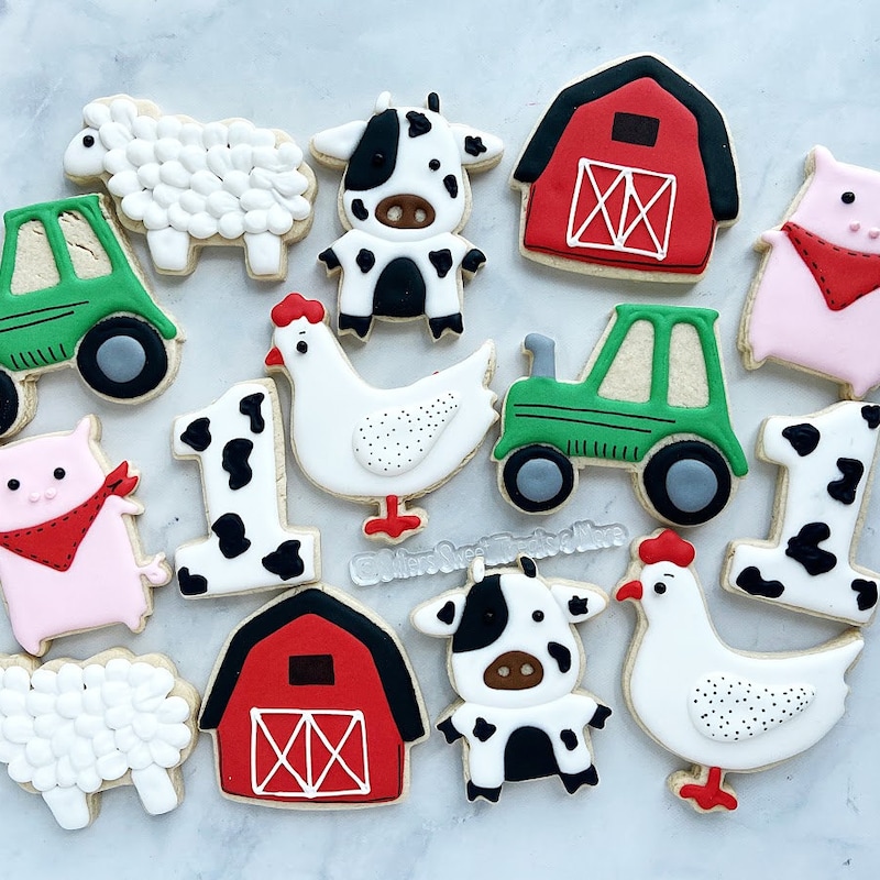 Farm Themed Sugar Cookies - Etsy