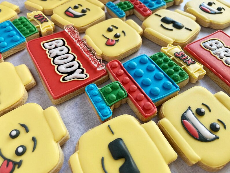 Building Block Decorated Cookies, Block Party Favors, Plastic ...