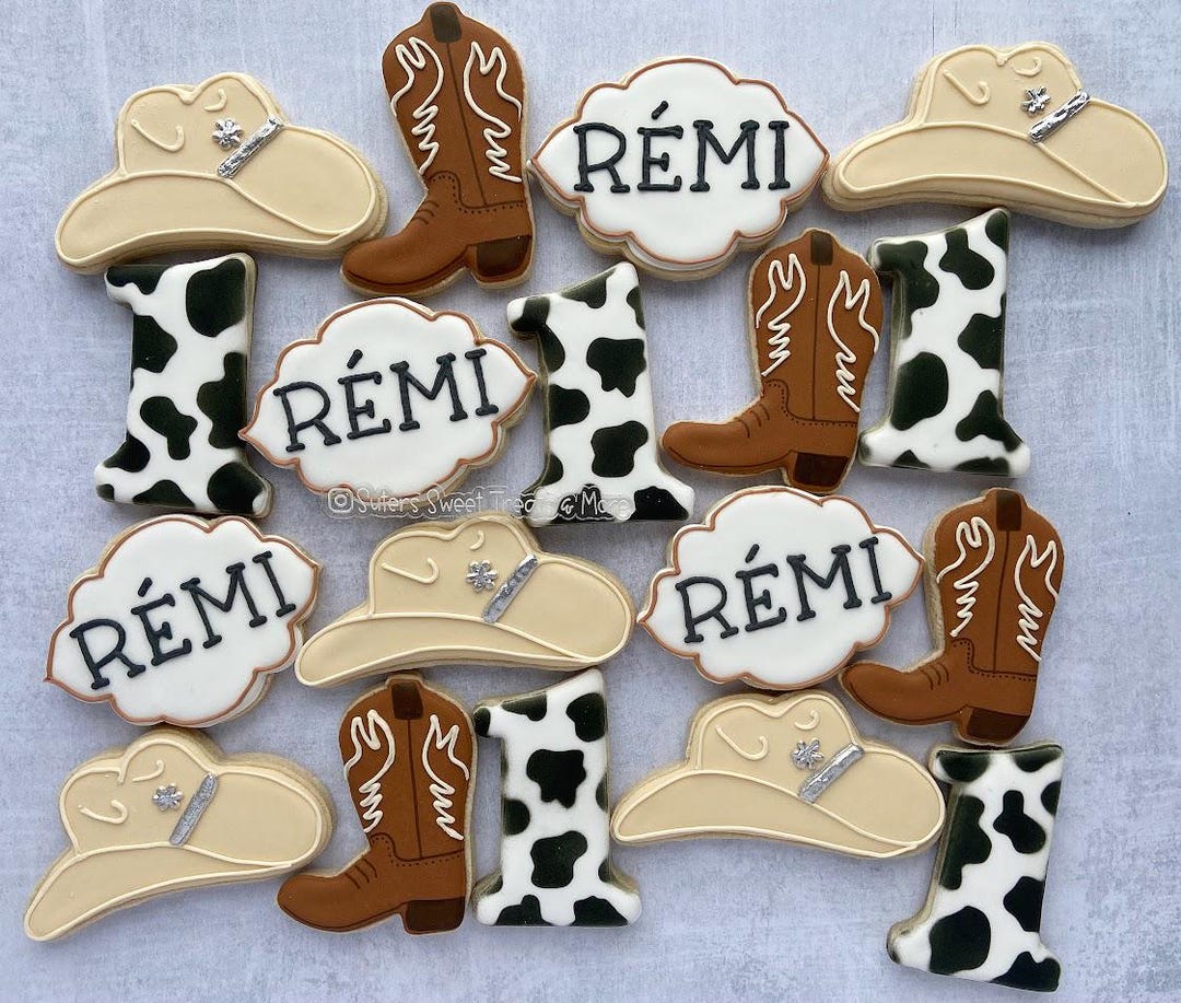 Personalized Western Decorated Cookies: Cowboy/cowgirl Party Favors - Etsy