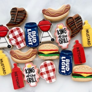 King of the Grill Cookies, Decorated Sugar Cookies, BBQ Cookies, Baby Q ...