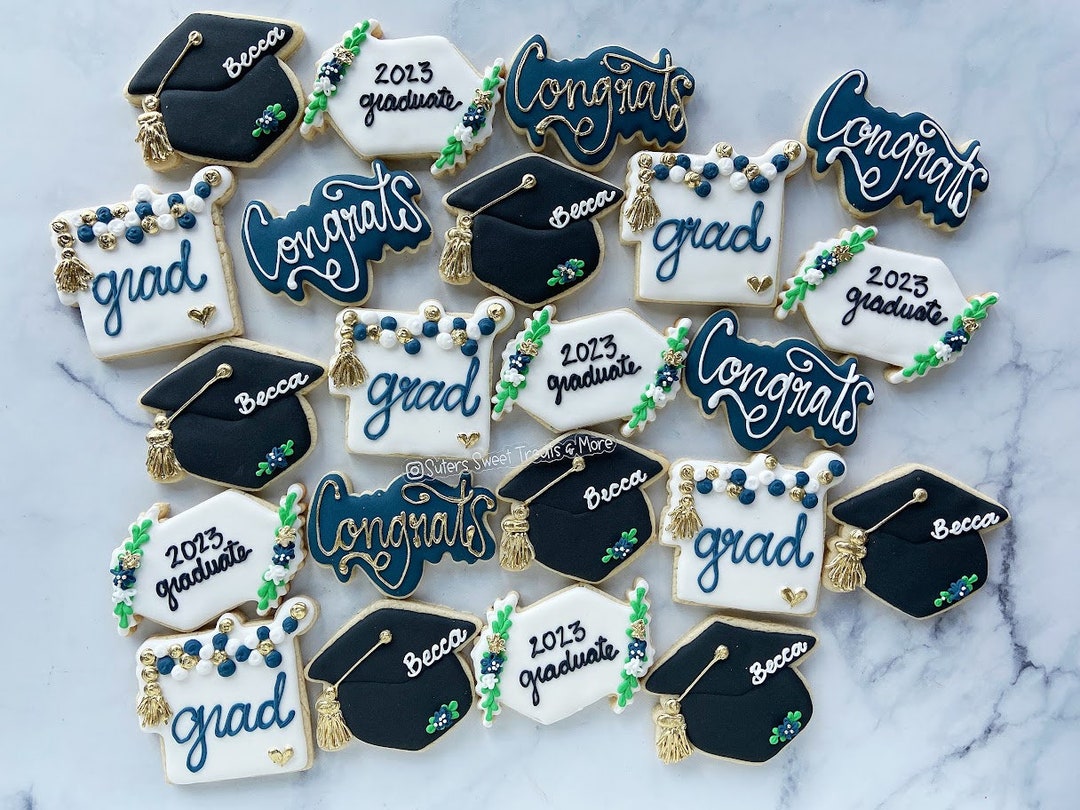 Personalized Graduation Decorated Cookies: Grad Party Favors - Etsy