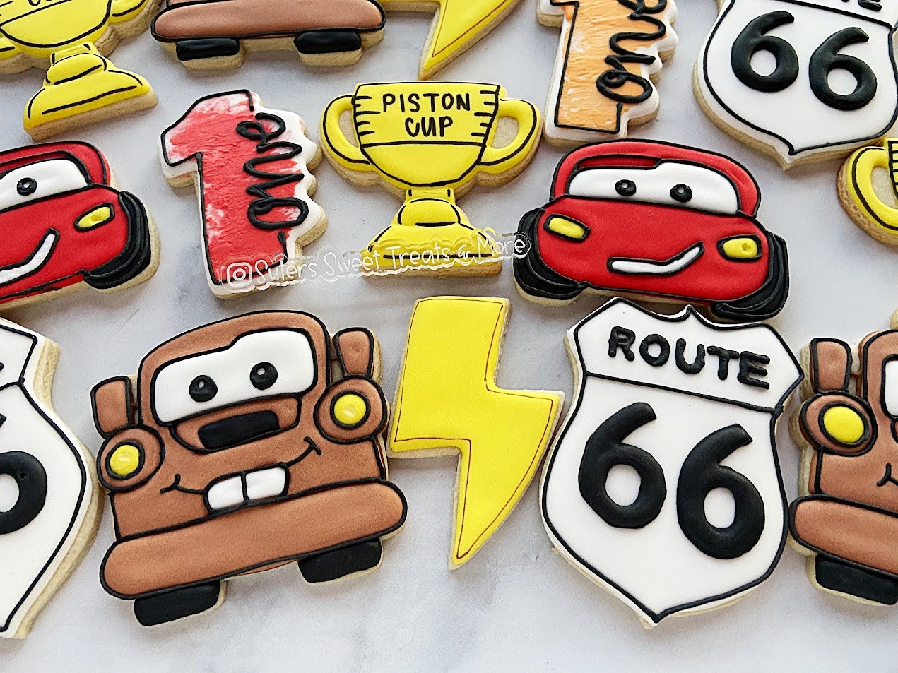 Cars Decorated Cookies: Route 66 Birthday Party Favors - Etsy