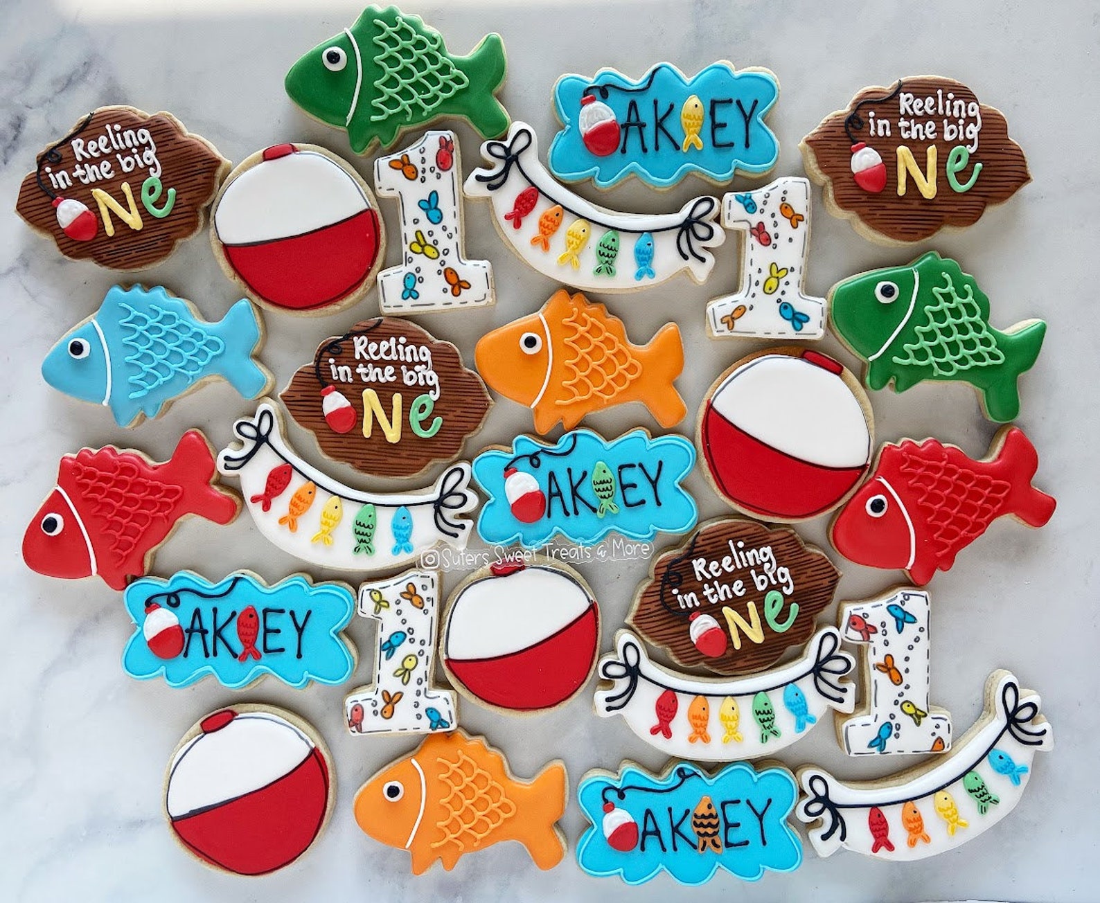 Oh-fish-ally One, Fishing Birthday Cookies, Fish Cookies, First ...