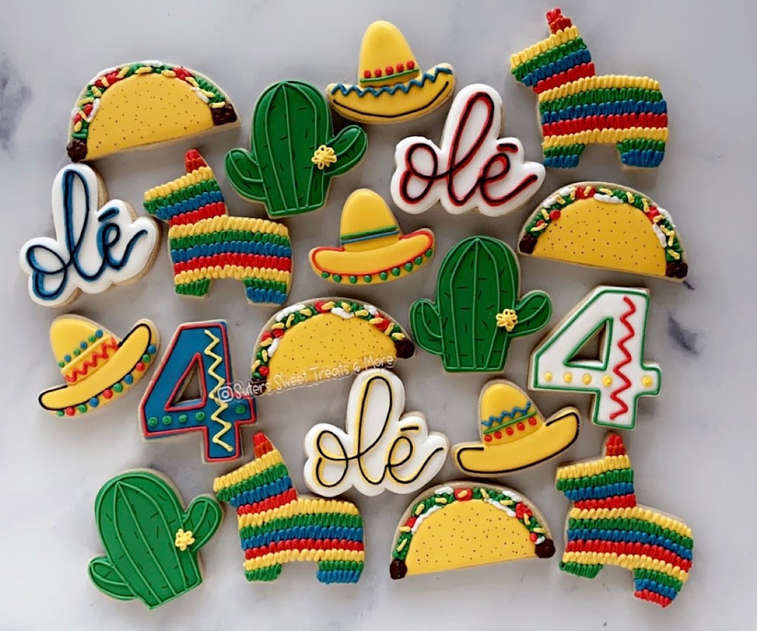 Fiesta Decorated Cookies, Fiesta Party, Taco Party, Baby Shower Cookies ...