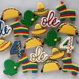 Fiesta Decorated Cookies, Fiesta Party, Taco Party, Baby Shower Cookies ...