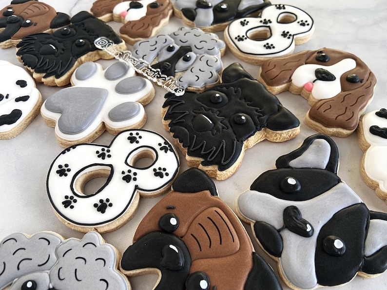 Dog Breed Decorated Cookies: Puppy Birthday Party Favors - Etsy