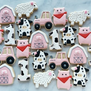 Farm Birthday Decorated Cookies, Farm Party, Farm Sugar Cookies, Farm ...