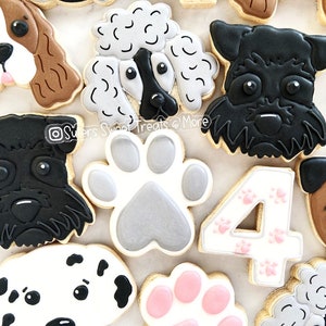 Dog Breed Decorated Cookies: Puppy Birthday Party Favors - Etsy