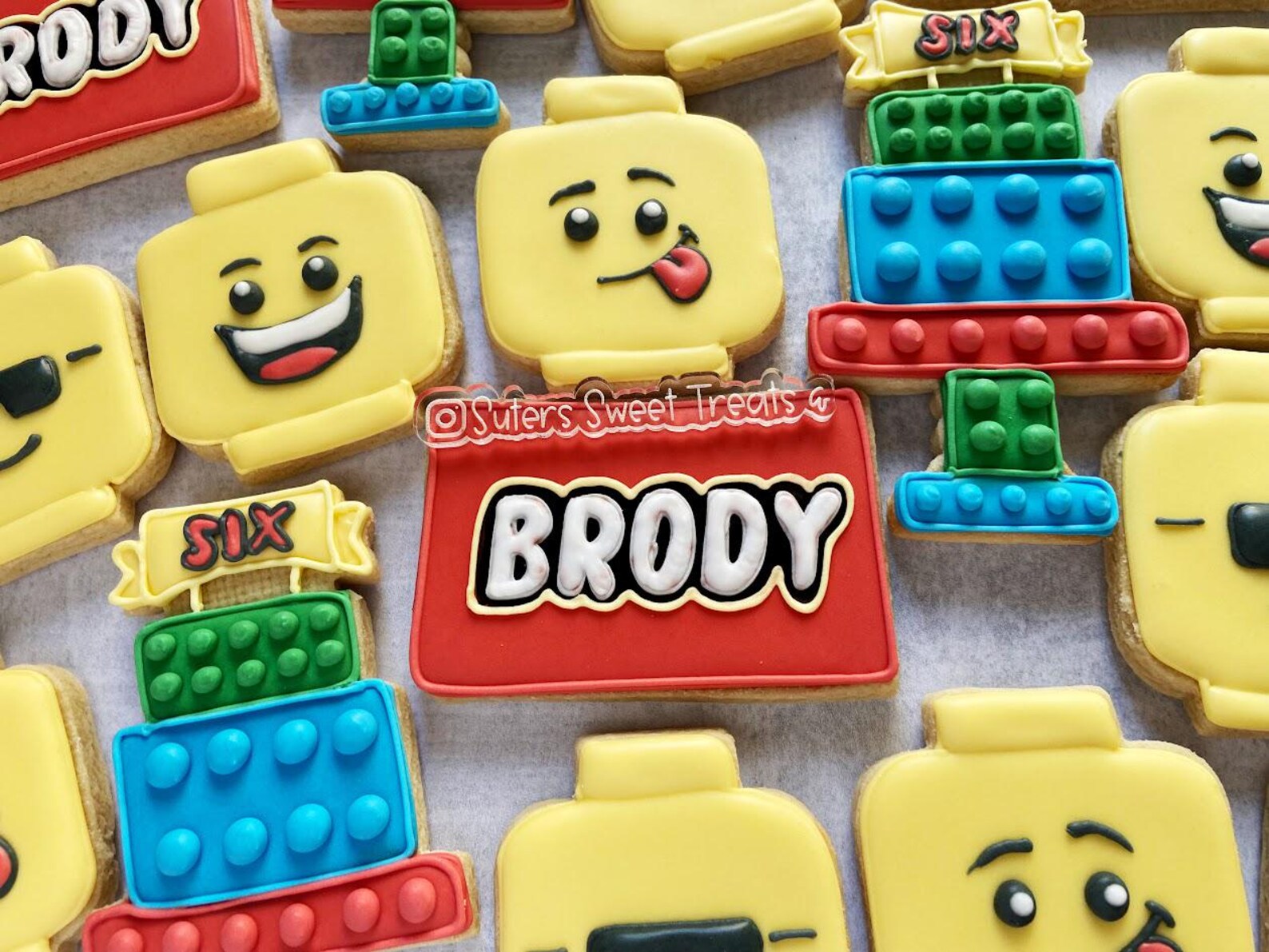 Building Block Decorated Cookies, Block Party Favors, Plastic ...