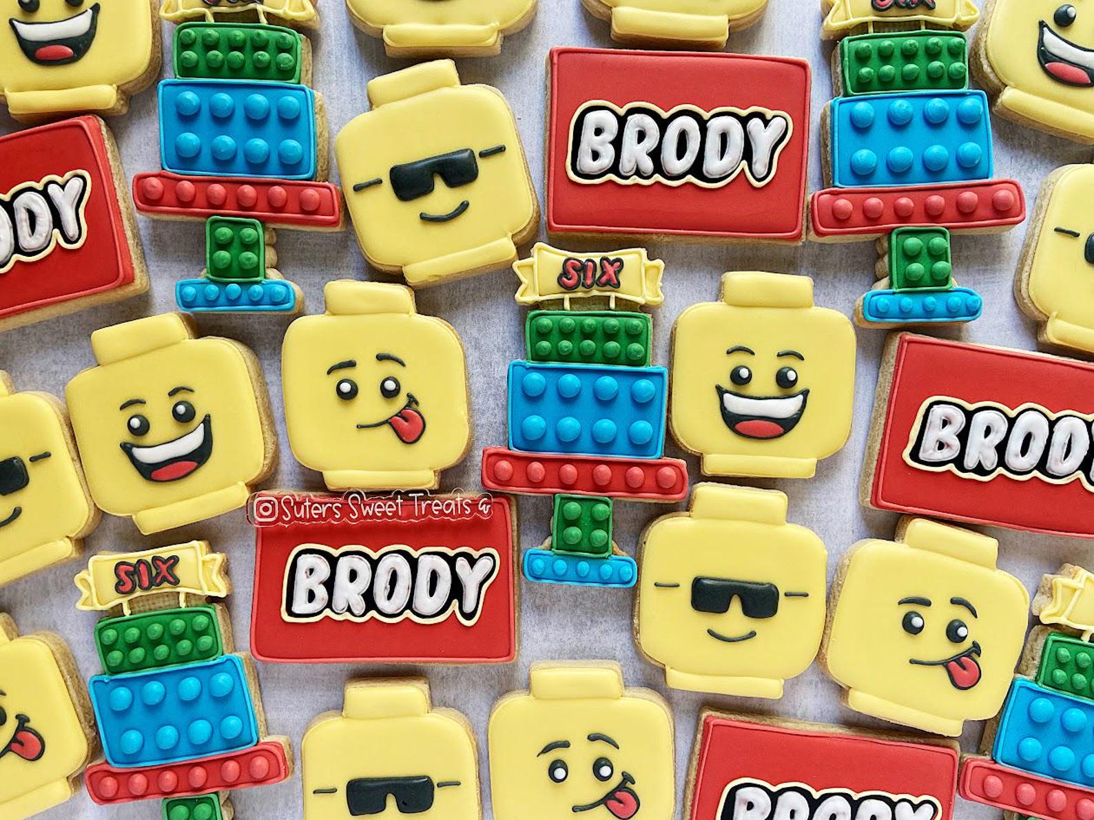 Building Block Decorated Cookies, Block Party Favors, Plastic ...