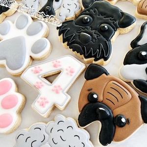 Dog Breed Decorated Cookies: Puppy Birthday Party Favors - Etsy