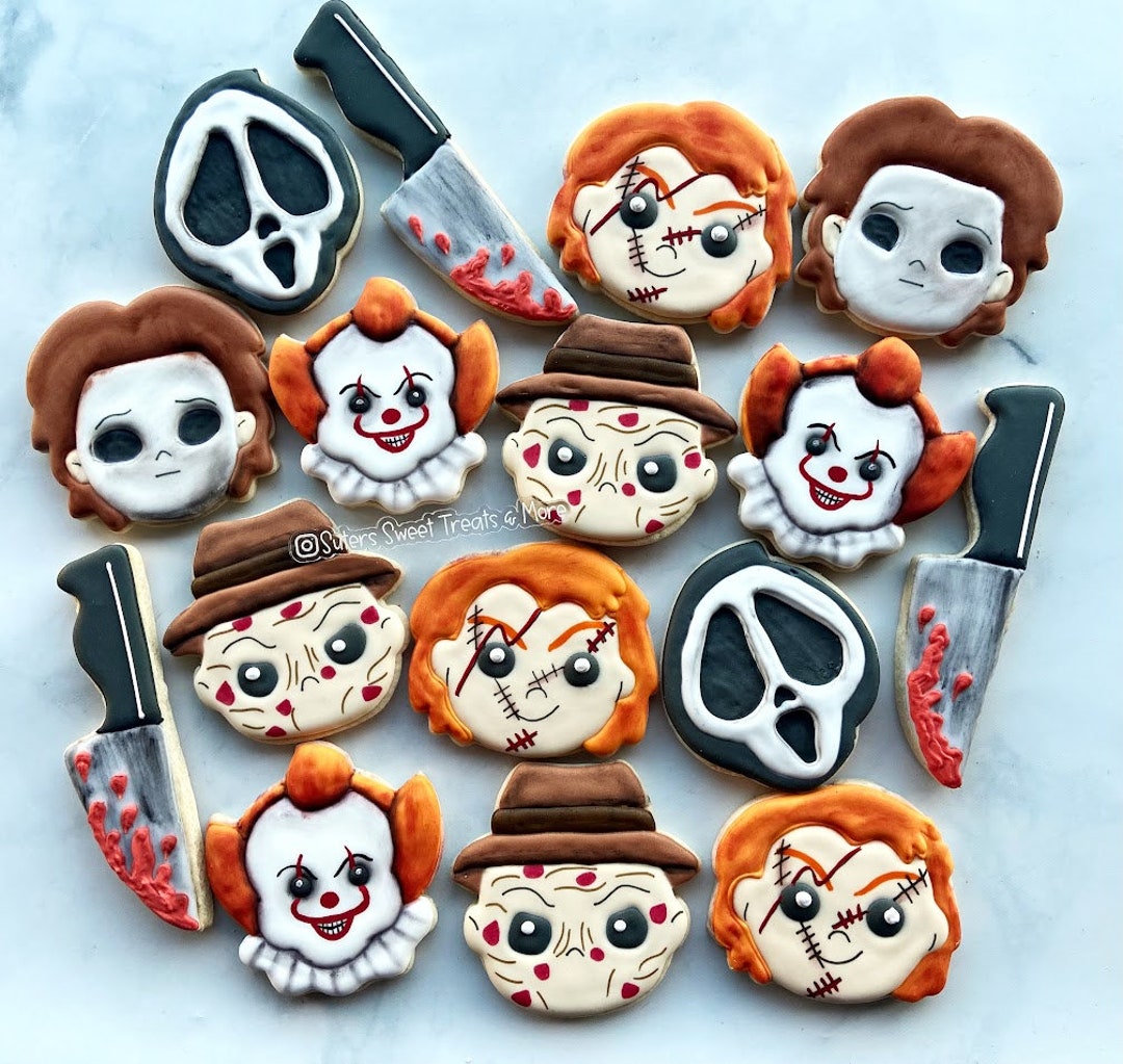 Halloween Decorated Cookies: Horror Movie Character Party Favors - Etsy