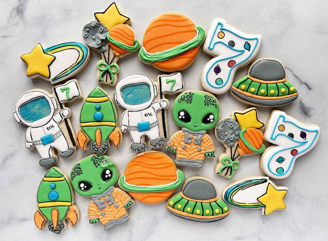 Space Decorated Cookies, Outer Space, Astronaut Sugar Cookies ...