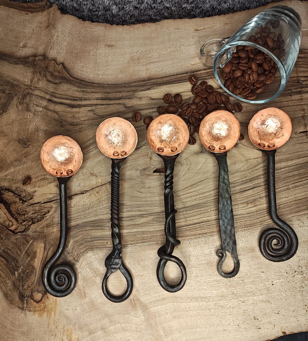 Hand Forged Copper Coffee Scoop - Etsy