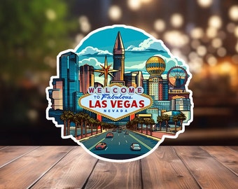Las Vegas Skyline Vinyl Sticker, Nevada,best Friend Gift, Birthday Gift ...