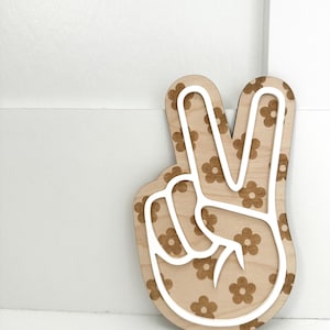 Daisy Flower Peace Sign Wall Decor, Girls Room Decor, Girl Decor, Room ...