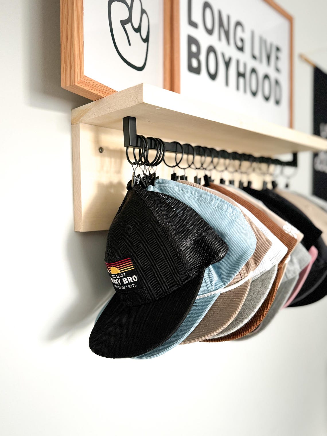 Hat Rack Shelf CLIPS: Snapback Hanging Organizer - Etsy