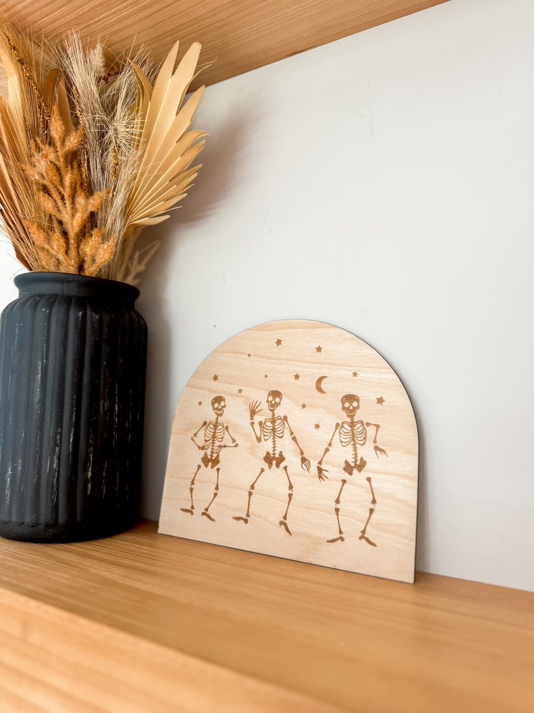 Dancing Skeleton Baltic Birch Halloween Decor - Etsy